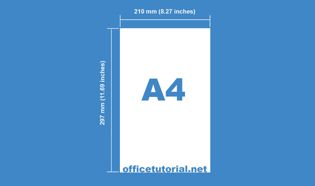 A4 Size Paper in mm, cm, inches, pixles and meter – Office Tutorial